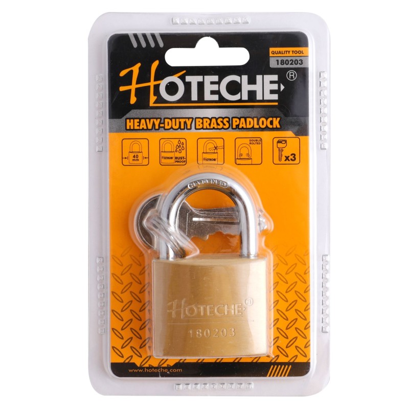 180205 ,Candado Heavy Duty 395g 60mm Laton (60x43x19mm),Hoteche ,Herramientas ,CANDADO